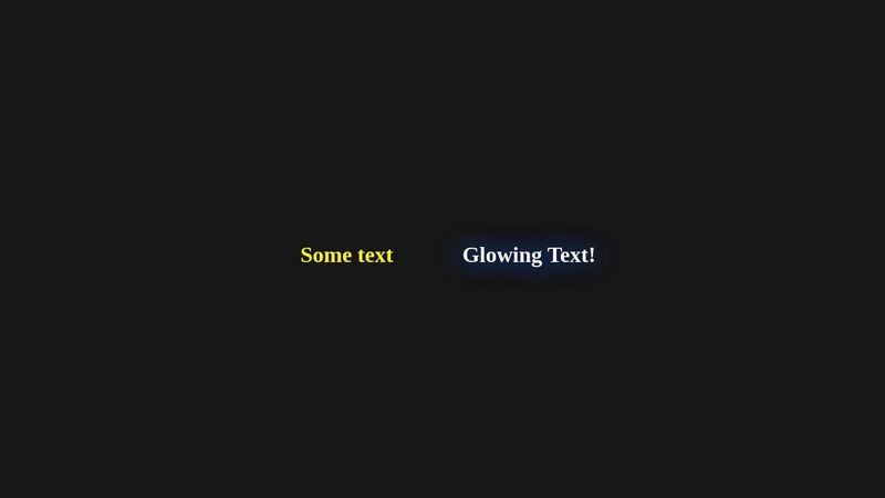 Text with Glowing Background using CSS