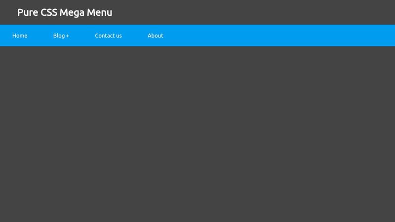 Pure CSS Mega Menu