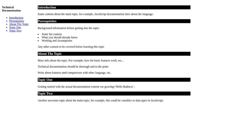 Devslopes Practice: Technical Doc Page