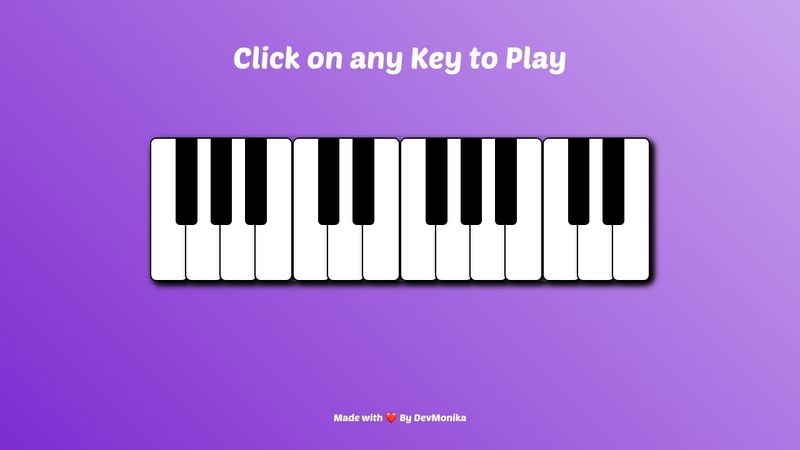 Piano With HTML,CSS and JS