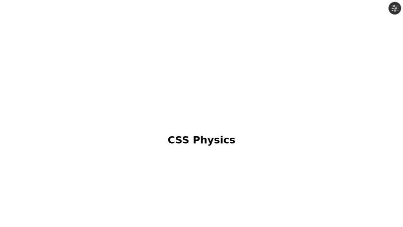 CSS Physics with Math