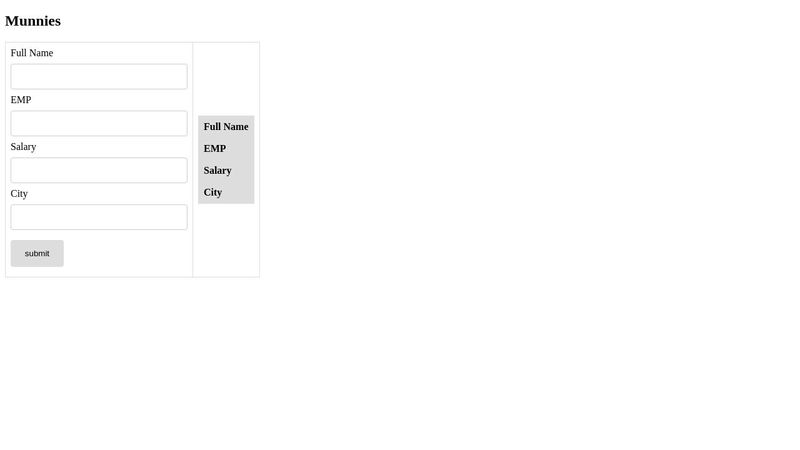 Pure Javascript Crud Operations With Html Incomplete