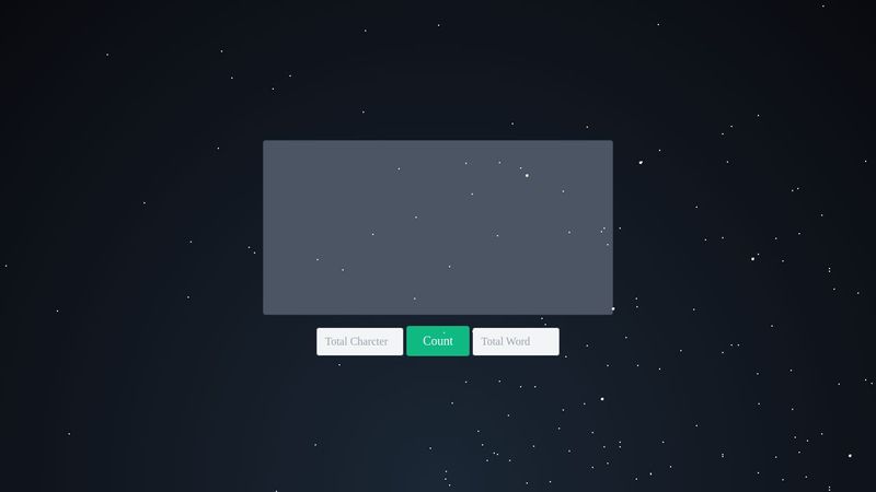 Create A Word And Character Counter Using Html Css Tailwind Javascript