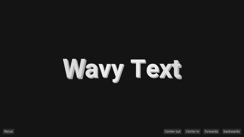 Wavy text (Pure CSS)