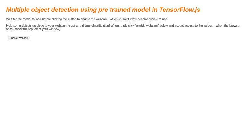 Make a smart webcam in JavaScript with a TensorFlow.js pre-trained Machine Learning model