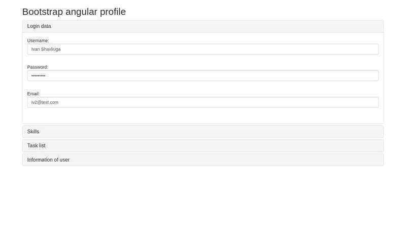 angular bootstrap profile page