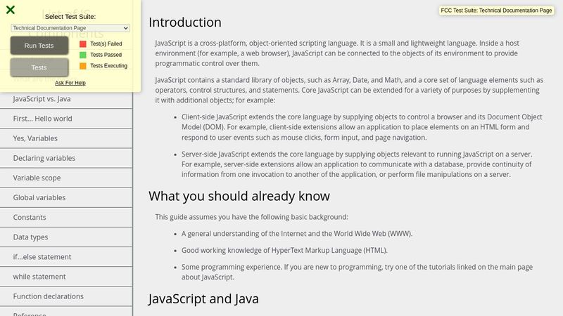 Responsive Web Design - Technical Documentation Page