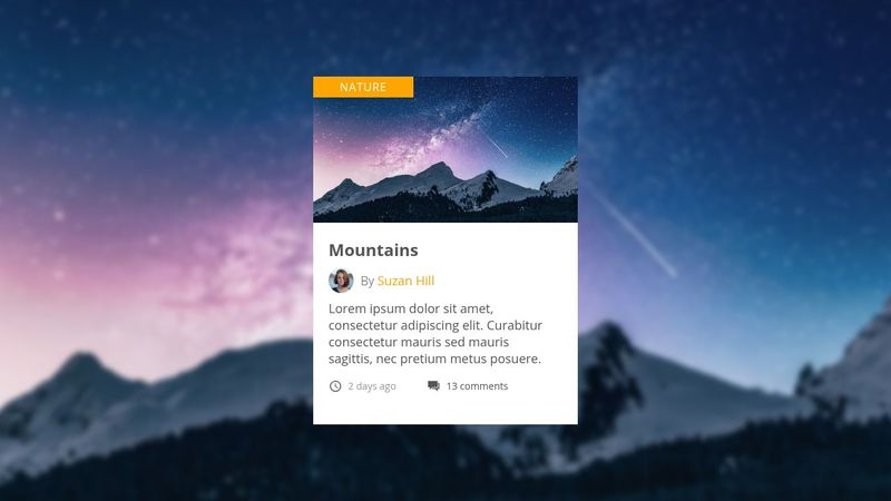 Blog Post UI element