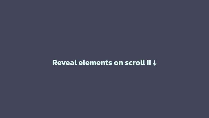 Reveal element on scroll