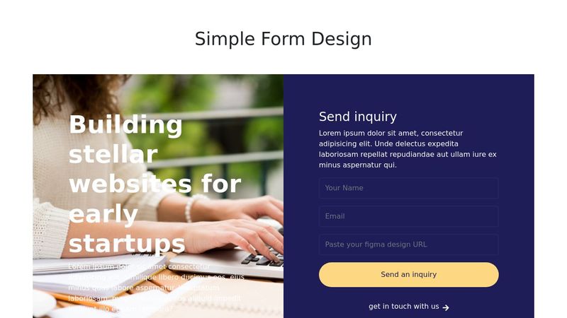 Simple Form Design with bootstrap