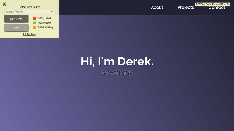 CodePen - Personal Portfolio Practice Page