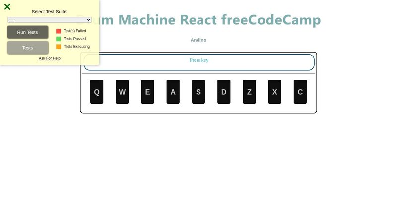 react Drum Machine By Andino