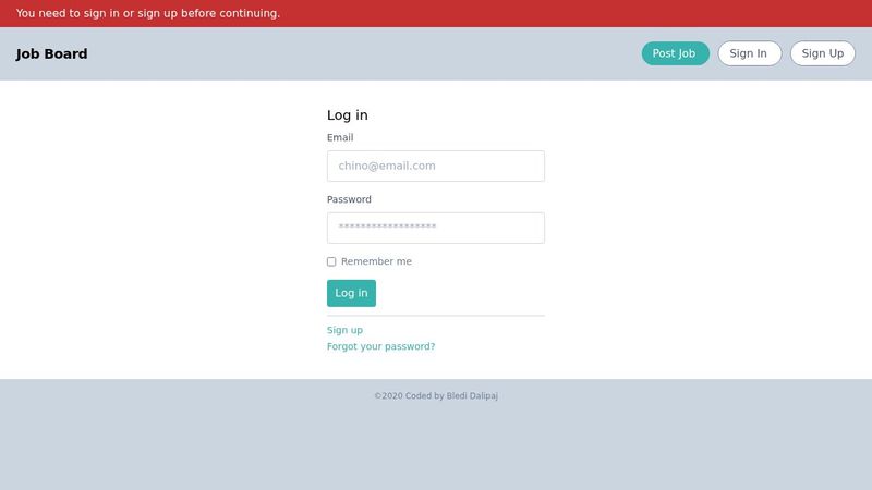 Job Board | Login Page | Tailwind CSS