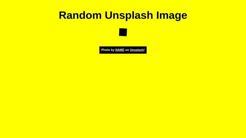 Random Unsplash Image - Start