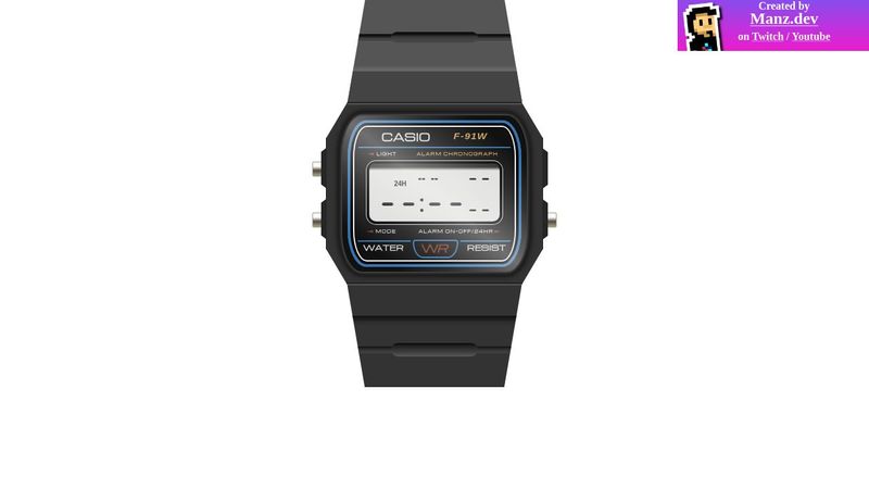 CASIO F-91W with Pure CSS!!