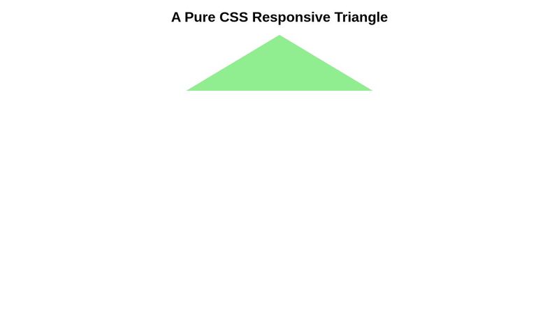 Responsive CSS Triangle