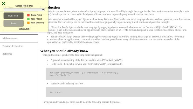 FCC's Technical Documentation Page - JS Documentation
