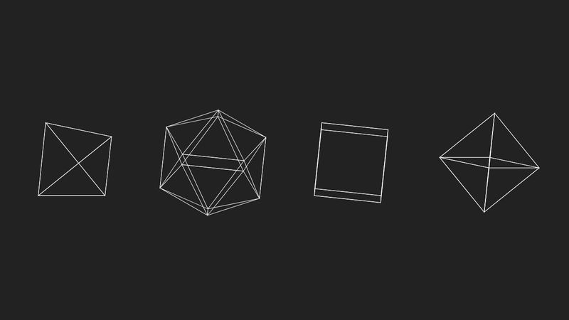 3D to 2D Platonic Solids / Polyhedrons (JS to SVG)