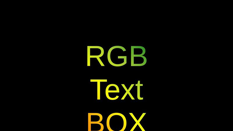 RGB Text BOX