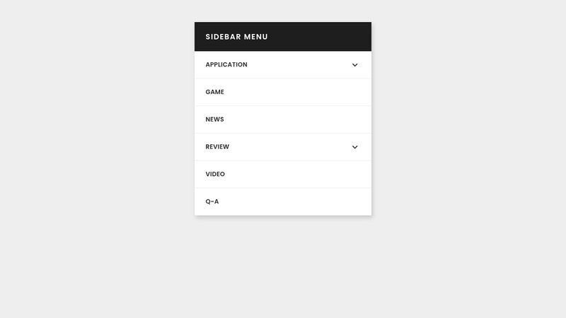 Multi Level - Sidebar Menu