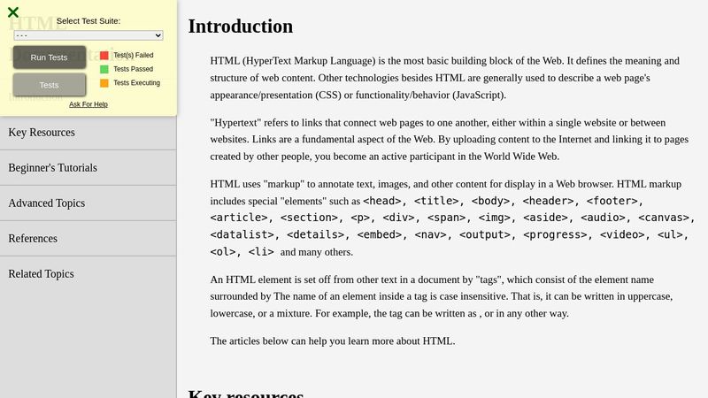 Technical Documentation Page on HTML (FreeCodeCamp Project)