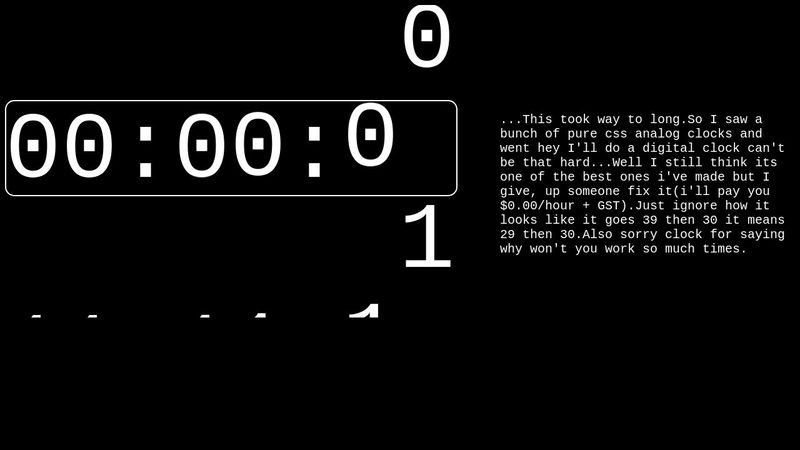 No14.Pure css digital clock