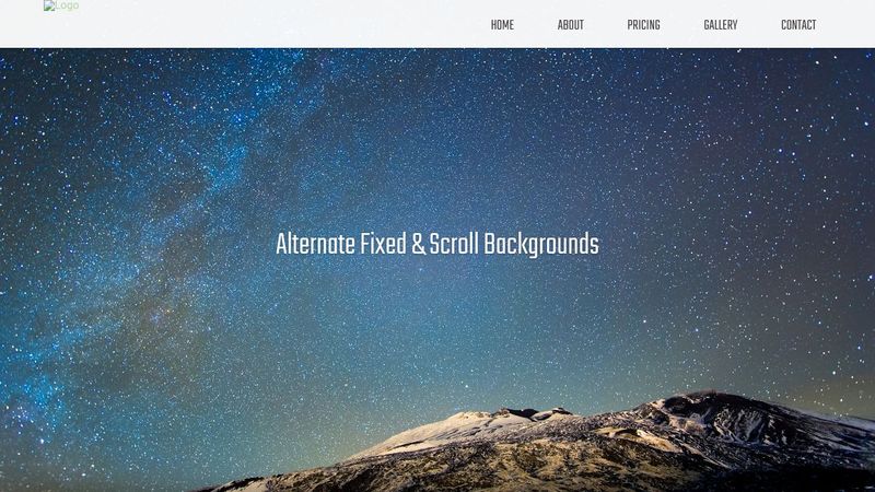 Alternate Fixed & Scroll Parallax Backgrounds
