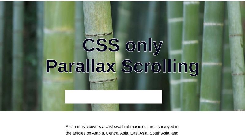 Only css parallax