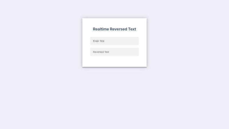 Realtime reversed text with html & js