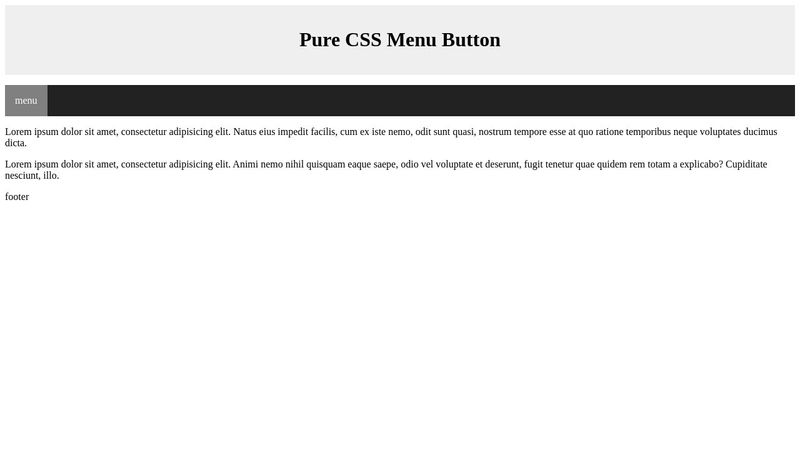 Pure CSS Menu Drop