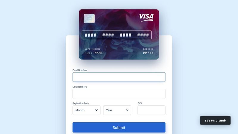 Credit Card Form Vuejs