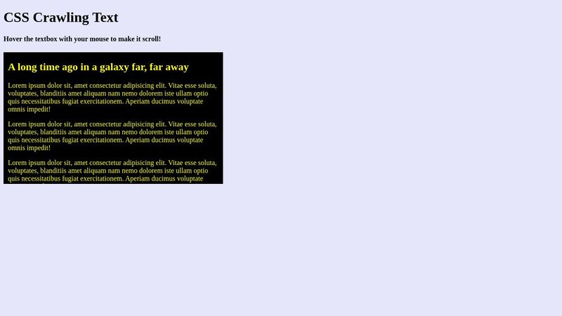 Scrolling Text with CSS Transform & Transition