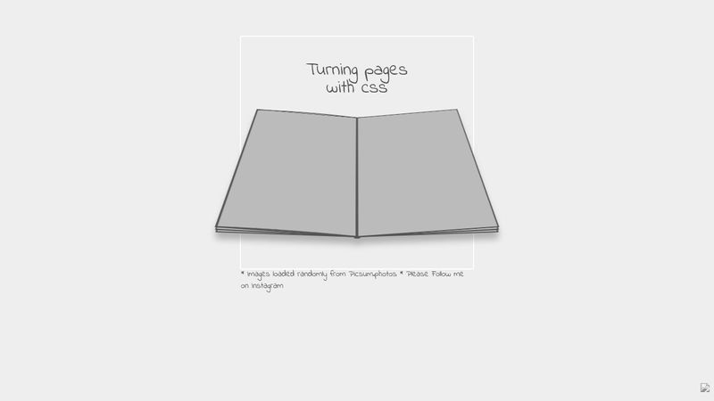 Gallery Book (Turning pages with css)