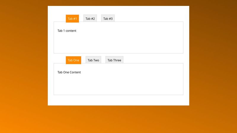 HTML, CSS only tab, tabs - absolute position content