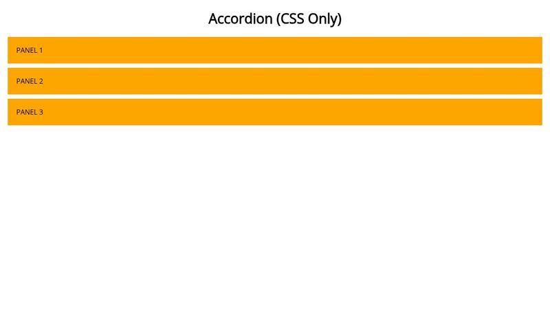 Simple Accordion (CSS Only)