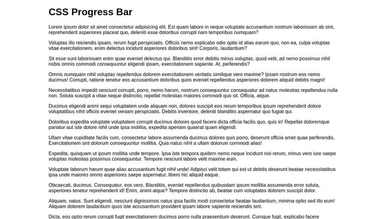 CSS-only Progress Bar