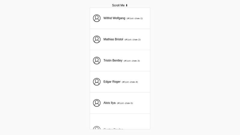 Scroll-Linked Animations: Fly-In Contact List (Fly-In + Fly-Out) (CSS + view-timeline 2022 ...