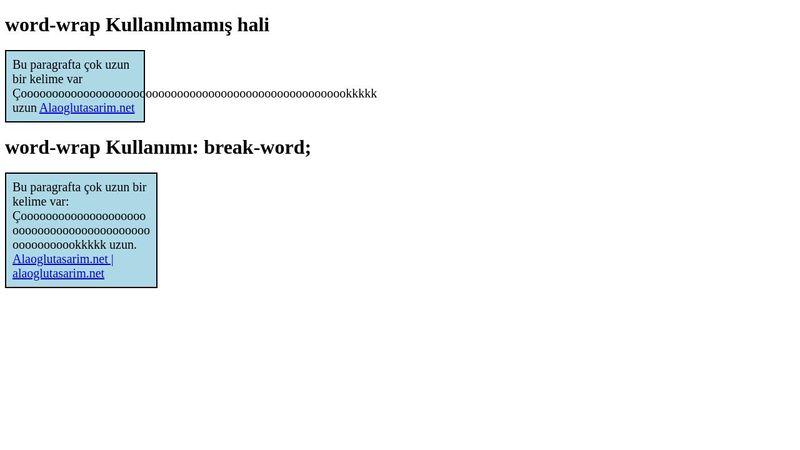 CSS'de Wrap Text Nasıl Yapılır?