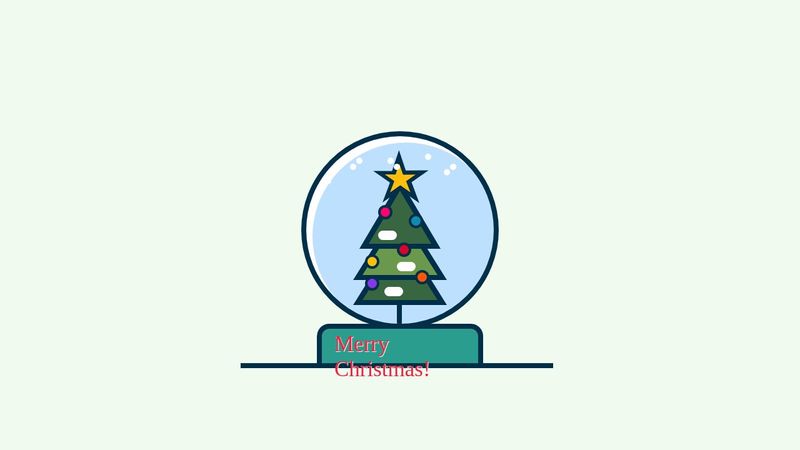 CSS Christmas Tree Snow Globe