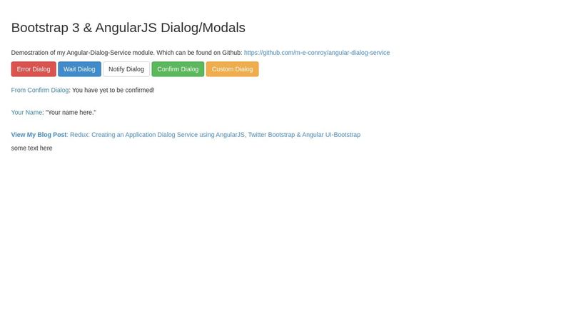 AngularJS BootStrap 3 Modal Dialogs