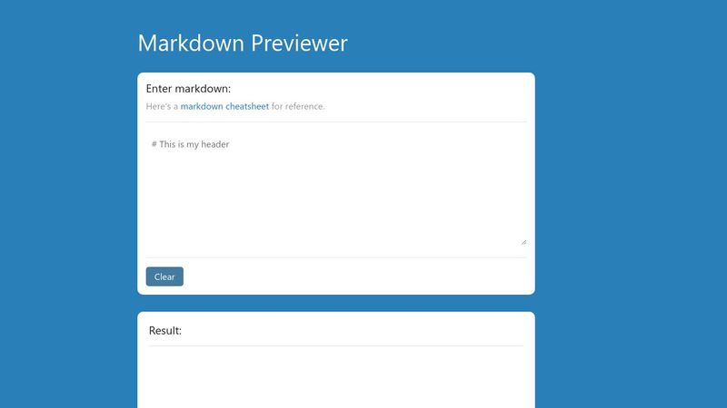 react markdown previewer - fcc project