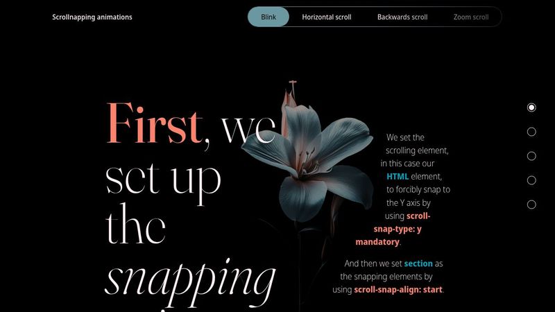 CSS scroll-driven scroll-snapping animations