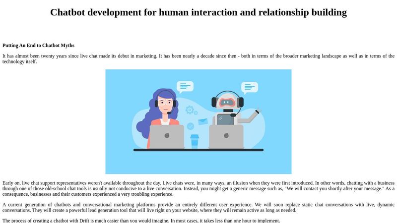 Chatbot development