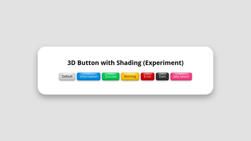 3D Button with Shading (Experiment)