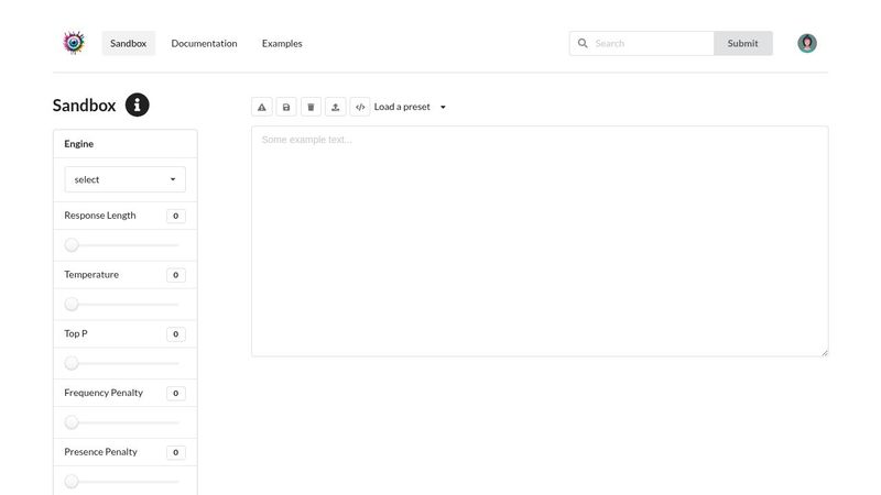 OpenAI GPT3 Playground using Semantic UI