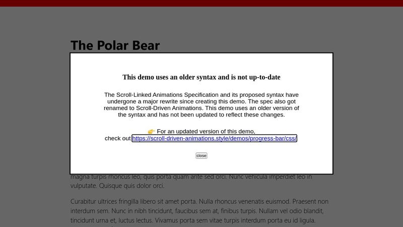 Scroll-Linked Animations: Progress Bar (CSS scroll-timeline 2022 Version)