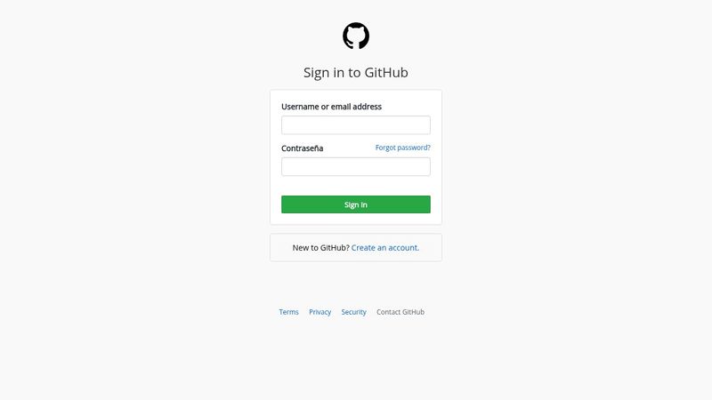 GitHub Sign In Page