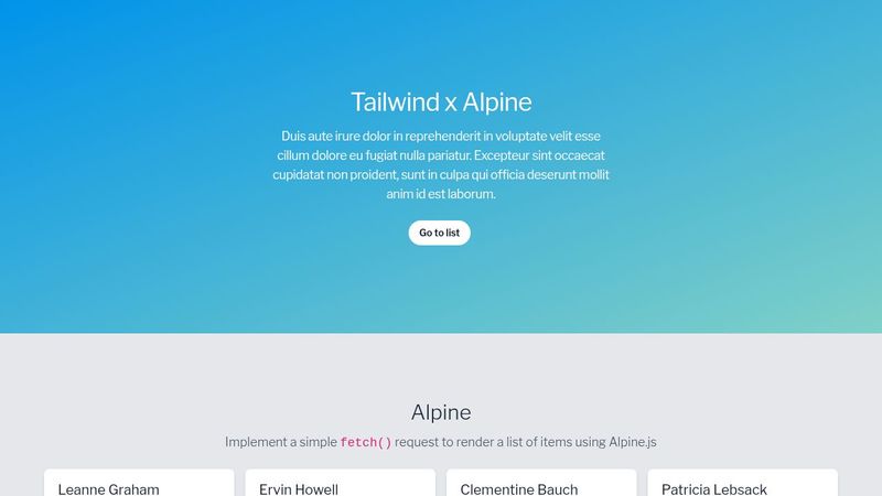 Tailwind CSS x Alpine