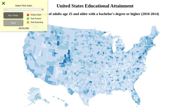 FCC: Visualize Data with a Choropleth Map