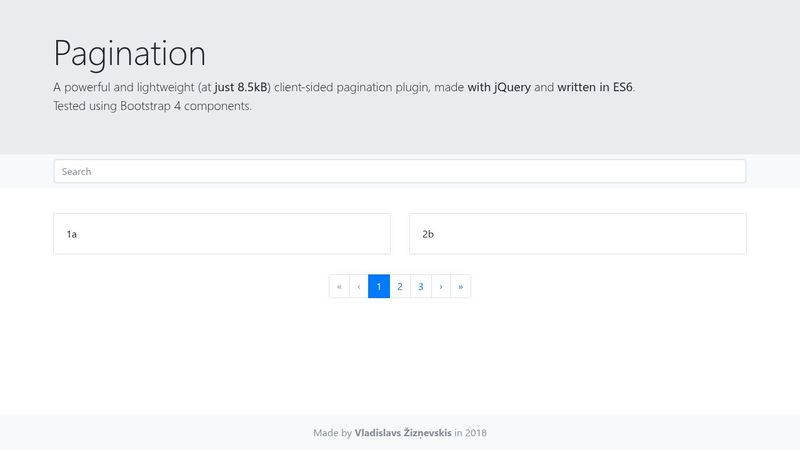Pagination [ES6 & jQuery]